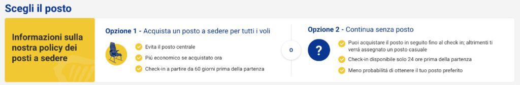 Posti a sedere Ryanair: mappa, assegnazione posto casuale, costi
