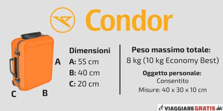 Condor Airlines: bagaglio a mano, da stiva, voli, rimborsi