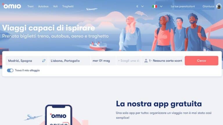 Omio, come funziona: prenota voli, treni e bus economici
